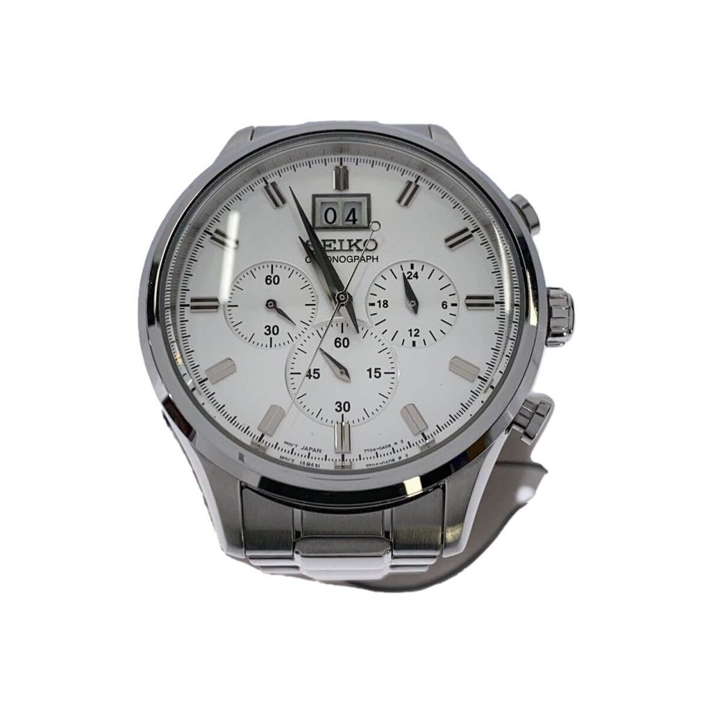 SEIKO Men's Watch Big Date Chronograph Quartz Analog Stainless Steel ...