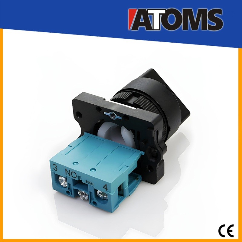 ATOMS XB2 22mm 2 Way On Off Selector Switch With 1N/O Contact Block 2 ...