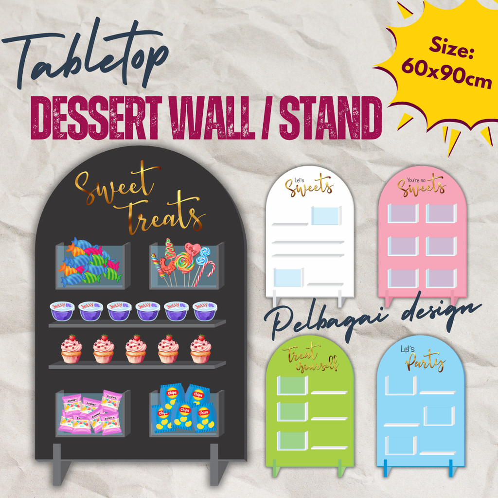Tabletop candy wall dessert wall snack wall cupcake rack display board ...