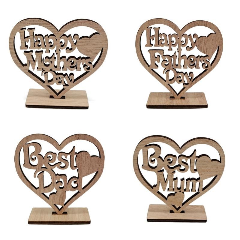 Mother's Day Father's Day Craft Gifts Wooden Crafts Ornaments Love ...