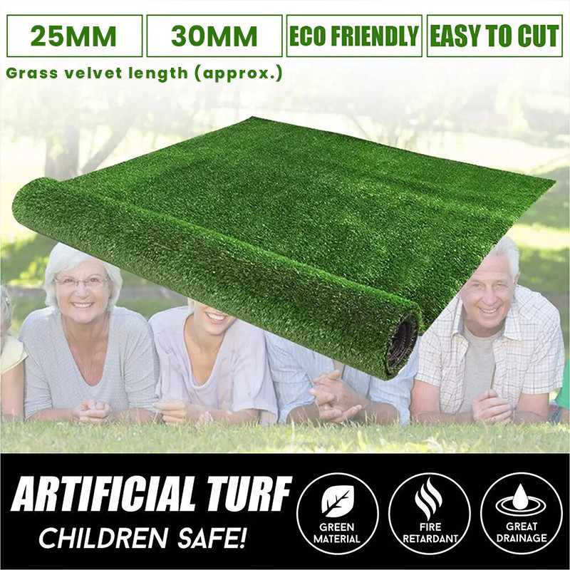 Width: 1m, Length: 0.5M~3m-Thk 3cm/2.5cm Synthetic Artificial Grass ...