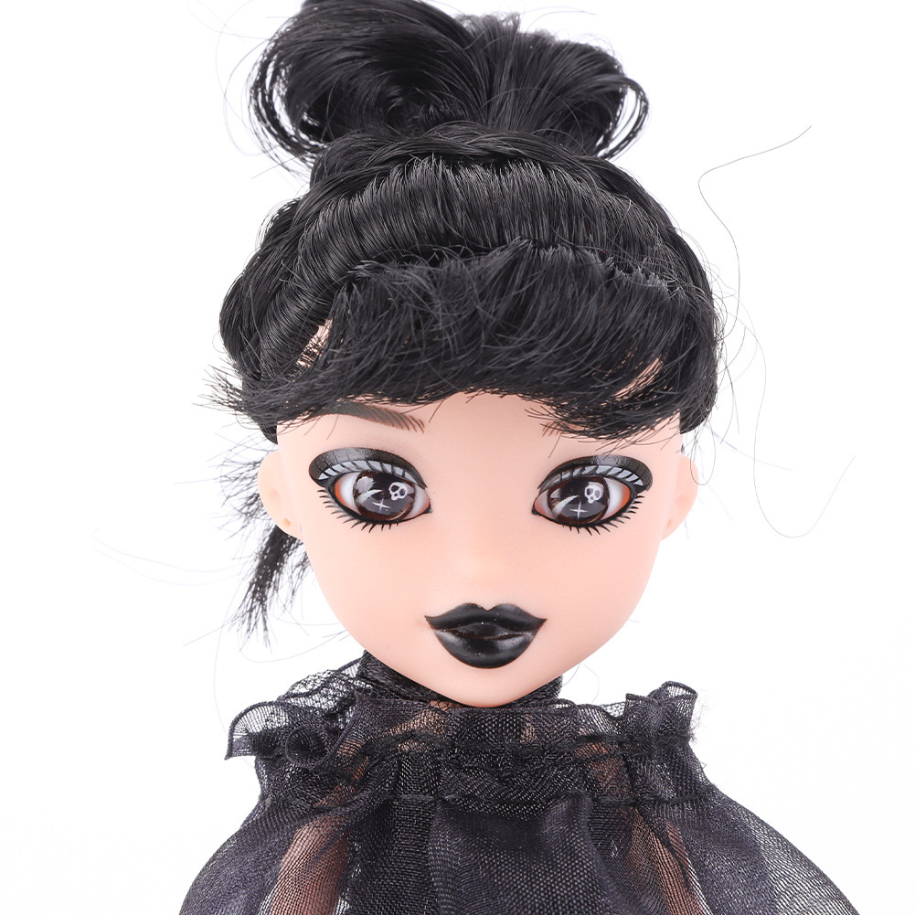 Wednesday Doll Wednesday Addams Collectible in Black Gothic Gown w ...