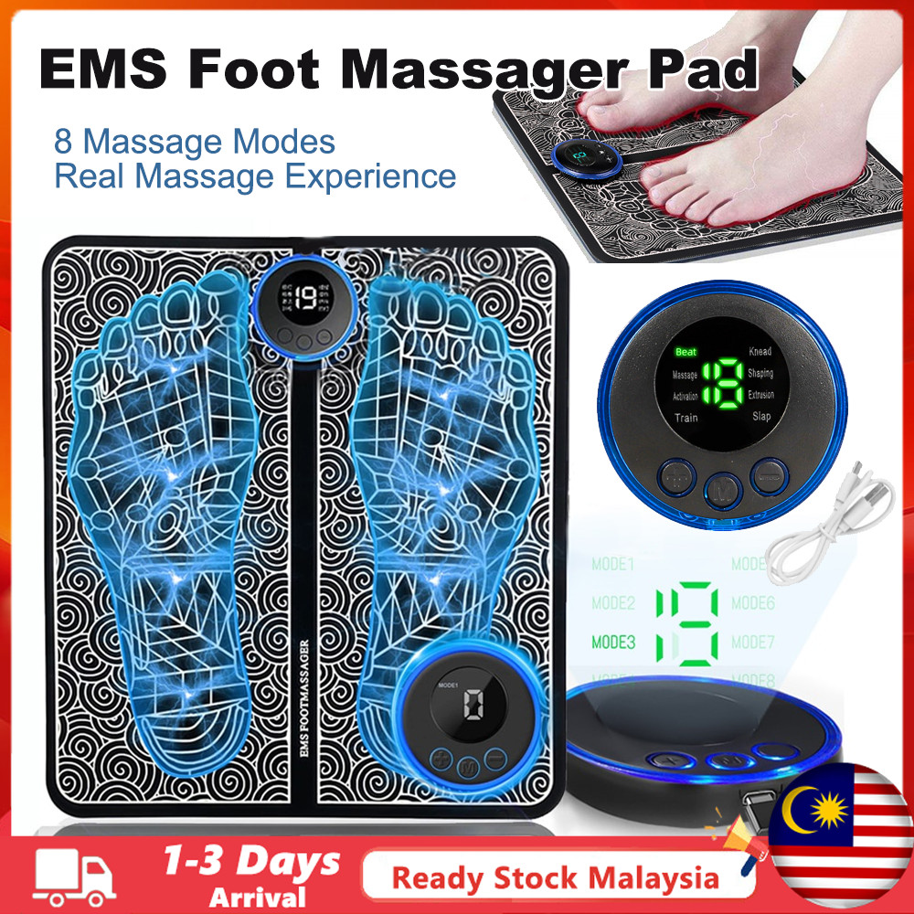 (Malaysia Stock) EMS Foot Massager Pad Portable Foldable Massage Mat ...