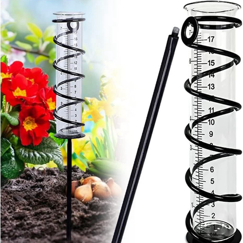BCF Rain gauge, glass rain gauge with 17 clear scales, removable rain ...