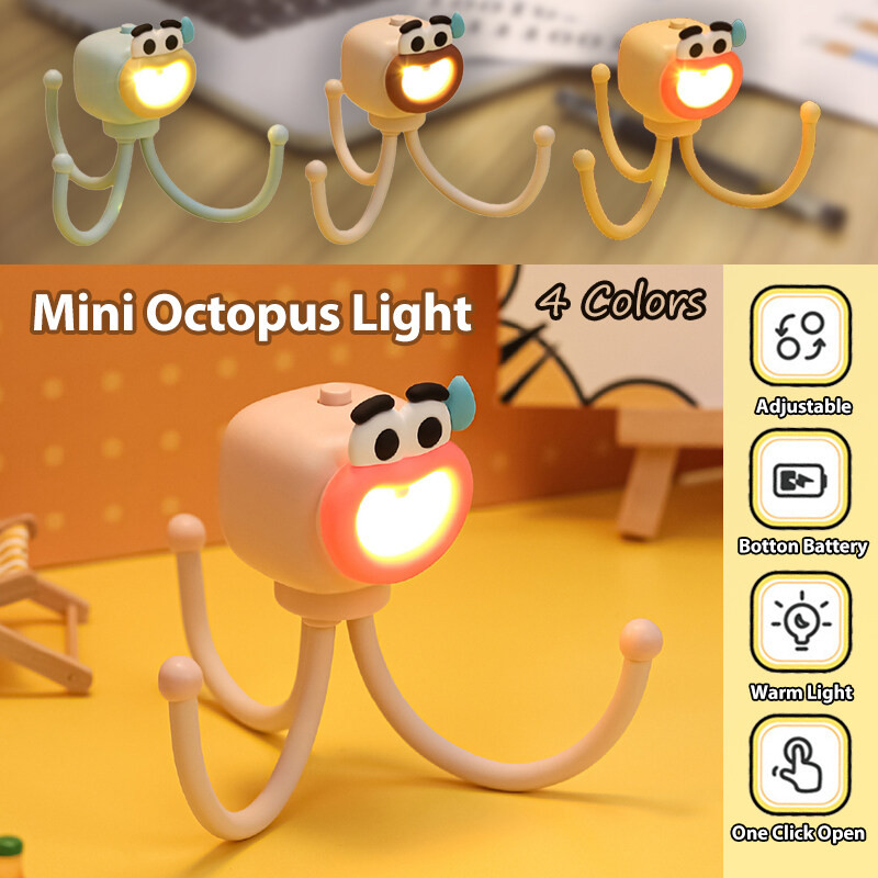 OIMG BIA Portable Mini Adjusting LED Octopus Book Light | Shopee Malaysia