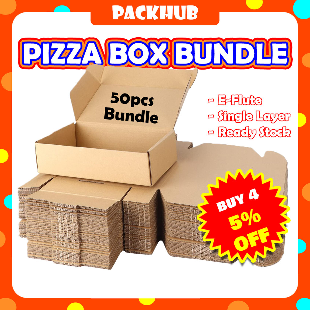 50pcs Carton Box Die Cut Box Pizza Box Kotak Karton Gift Box Box Small ...
