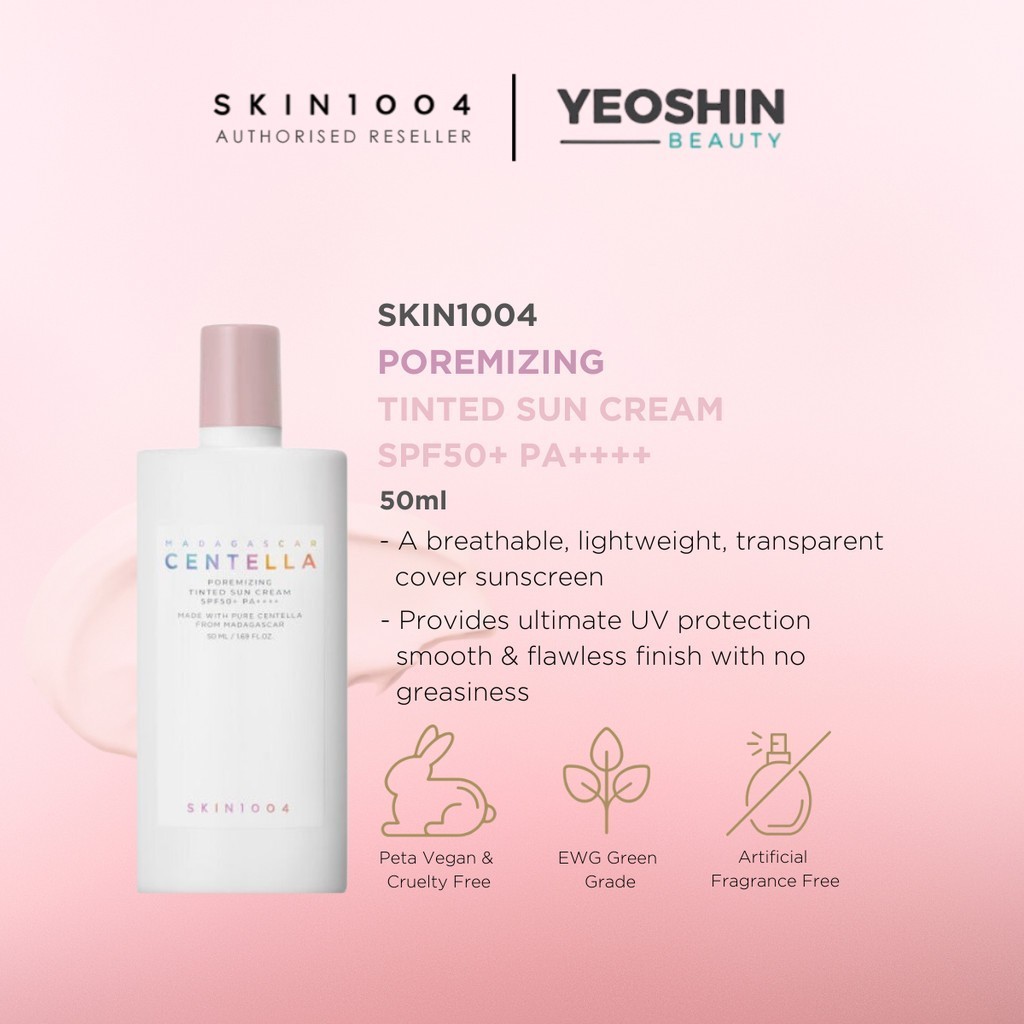 SKIN1004 Madagascar Centella Poremizing Tinted Sun Cream 50ml SPF 50 ...