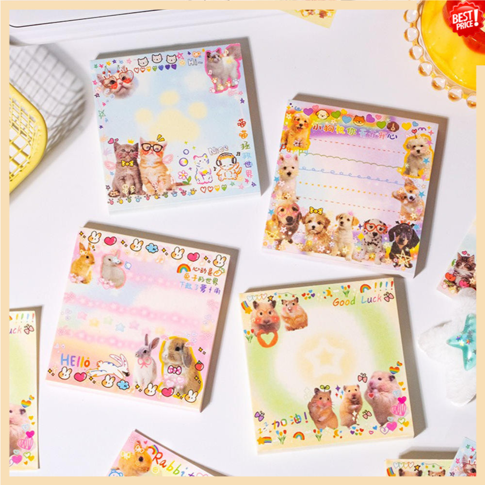 60 Pages Cute Pet Series Memo Pad Scrapbooking DIY Kawaii Stationery ...