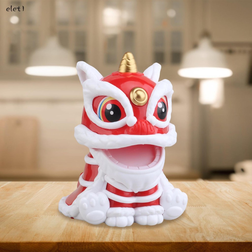 Solar Lion Dance Toy Ornaments Moving Head Dancer Lion Model | Shopee ...