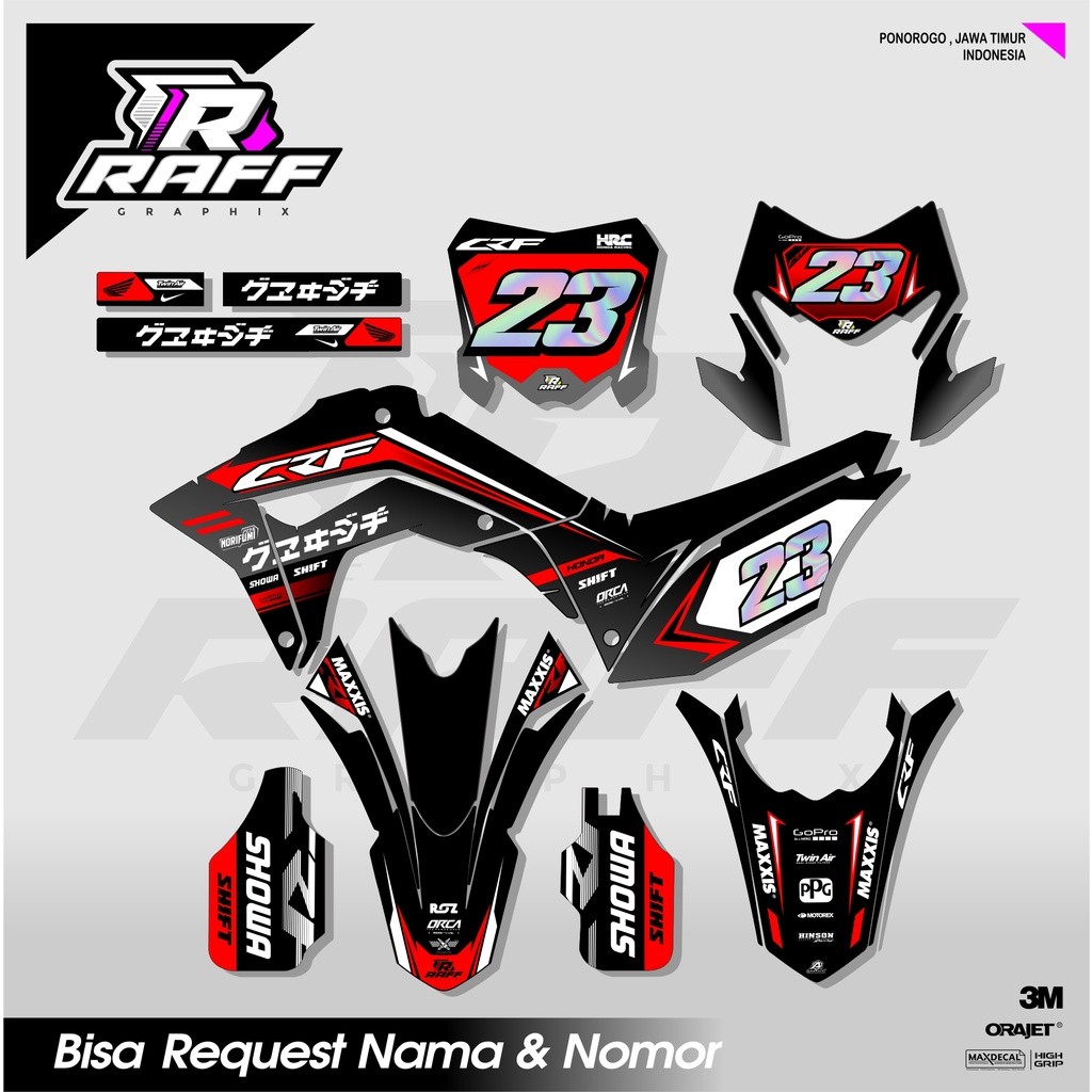 Decal CRF 150 L RACING STYLE DECAL CRF COOLEST CRF DECAL RACING THEME ...