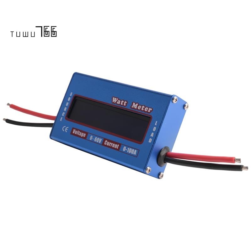Digital Wattmeter Watt Meter Power Meter DC 60V 100A Balance Voltage ...