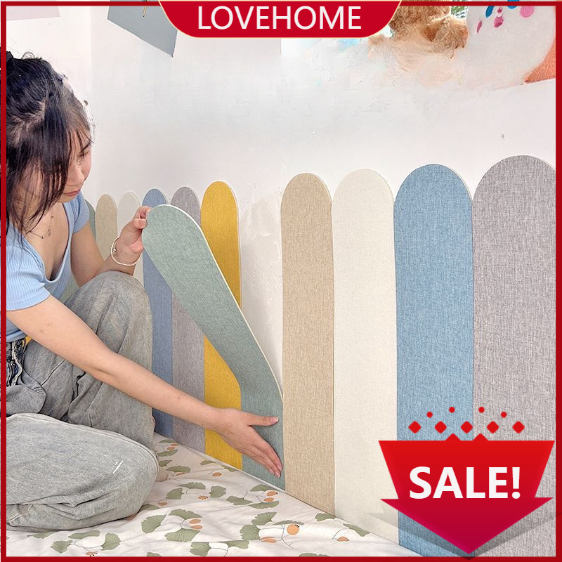 Anti-collision Soft Creative Design Wall Sticker Linen Self-adhesive No ...