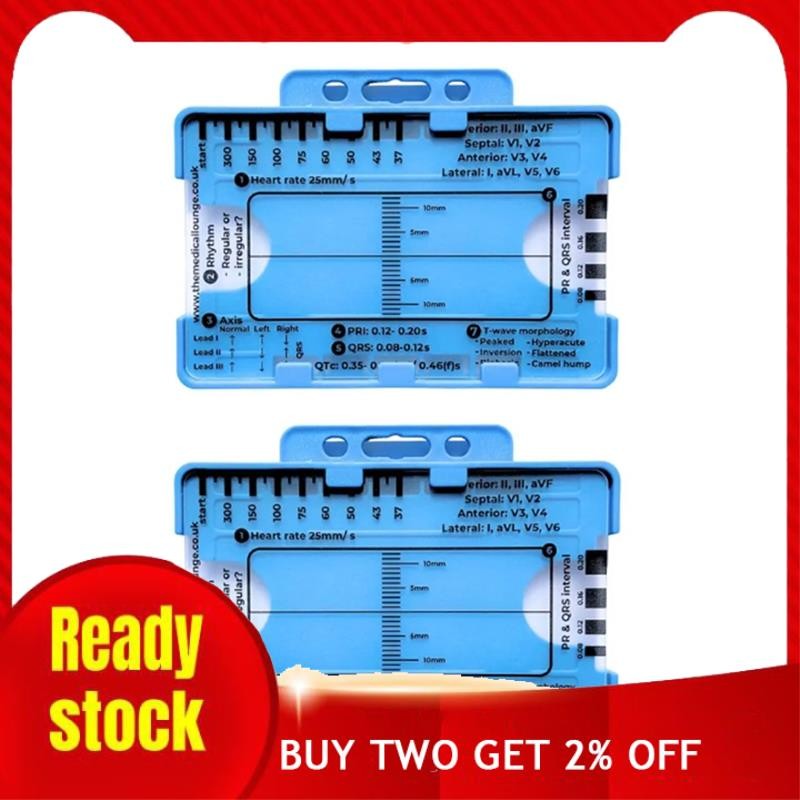 2PCS ECG 7 Step Ruler, ECG 7 Step Ruler for ECG/EKG Interpretation, ECG Ruler, Portable ECG ...