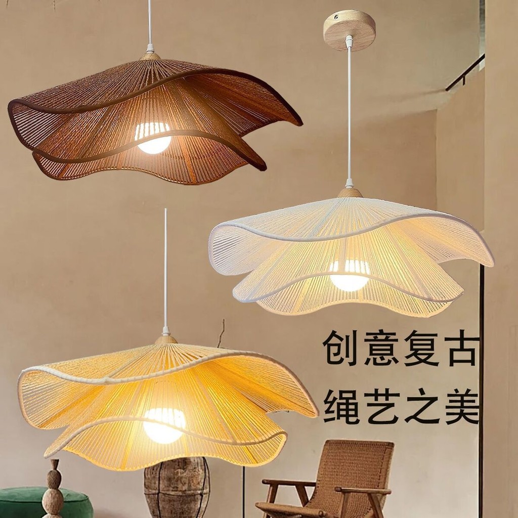 Lampu Gantung Siling Meja Makan Vintage Wooden Bamboo Drop Light Rustic ...