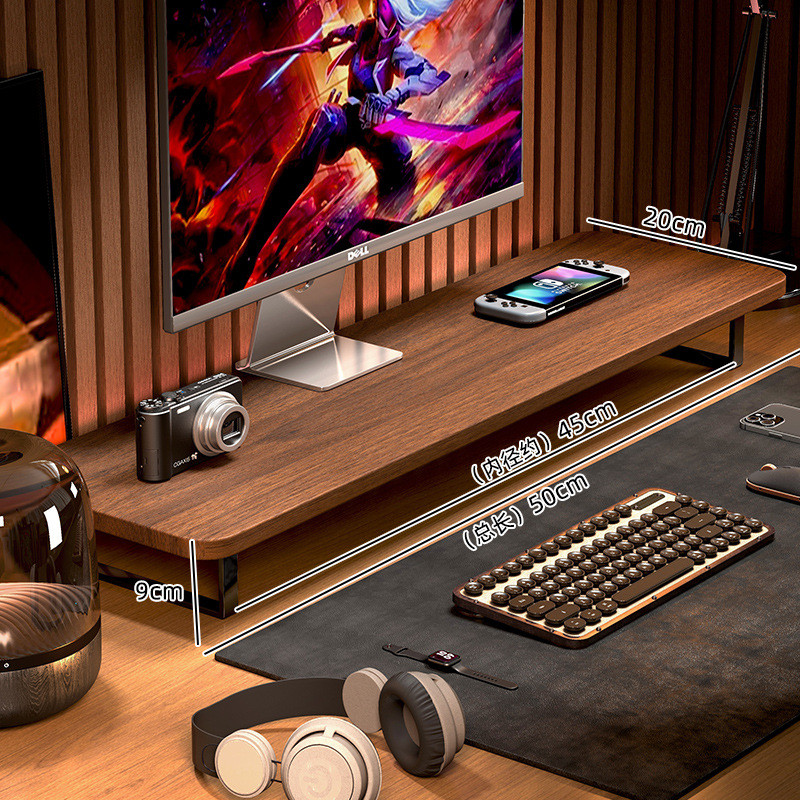 Gaming Room Desktop Computer Monitor Elevated Rack Shelf Desktop ...