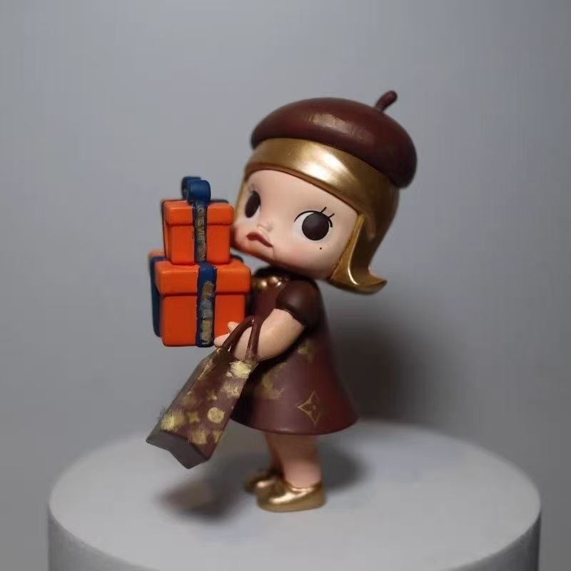 PopMart Dior & Molly shopaholic labubu car styling Valentine's Day gift ...