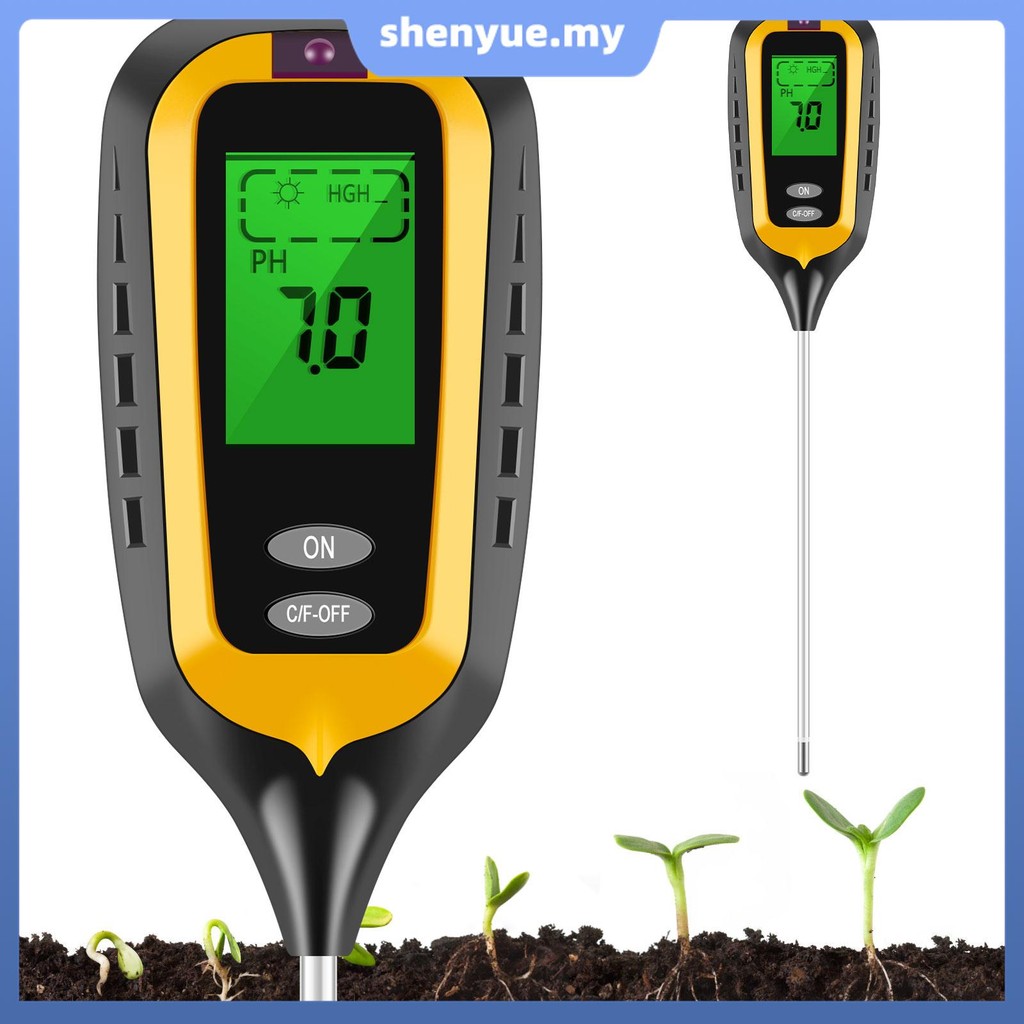 Soil Test Meter with Backlit LCD Display Accurate Soil Moisture Meter ...