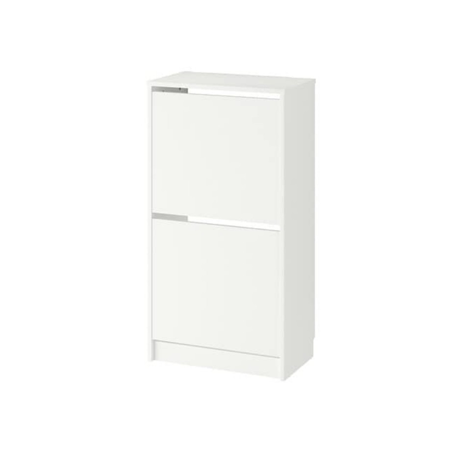 IKEA BISSA Shoe cabinet with 2 compartments, white 49x93 cm | Shopee ...