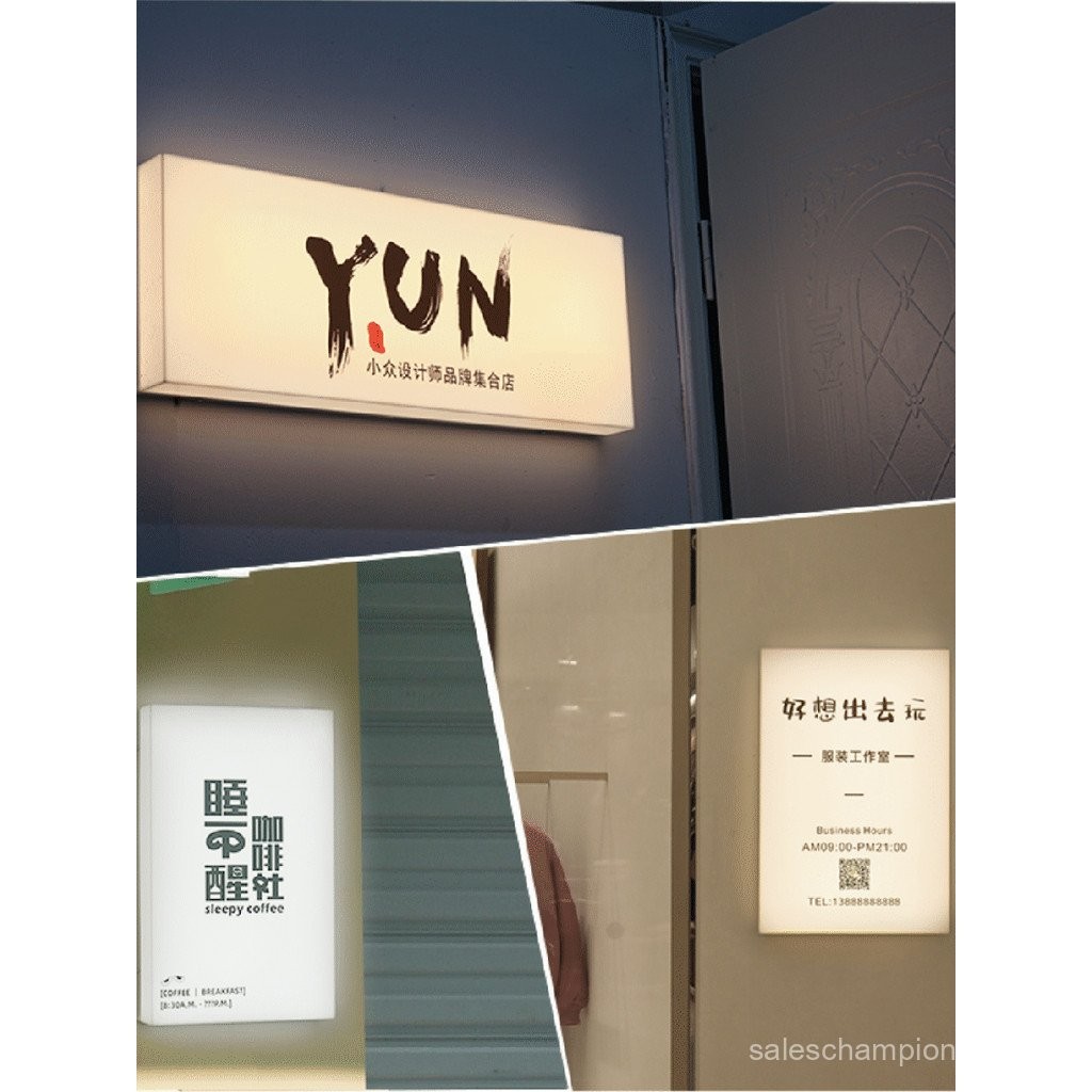 Acrylic Light Box Billboard Luminous Signboard Customized Store Coffee ...