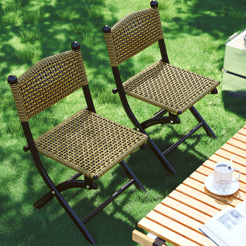 Outdoor Folding Chair Portable Folding Rattan Chair Recliner Camping ...