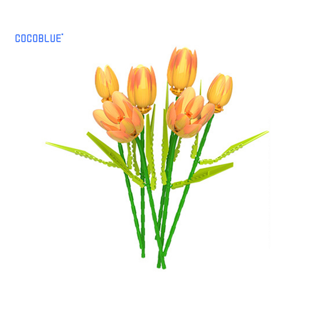 Cocoblue Realistic Plastic Tulip Flower Tulip Brick Decoration Colorful ...