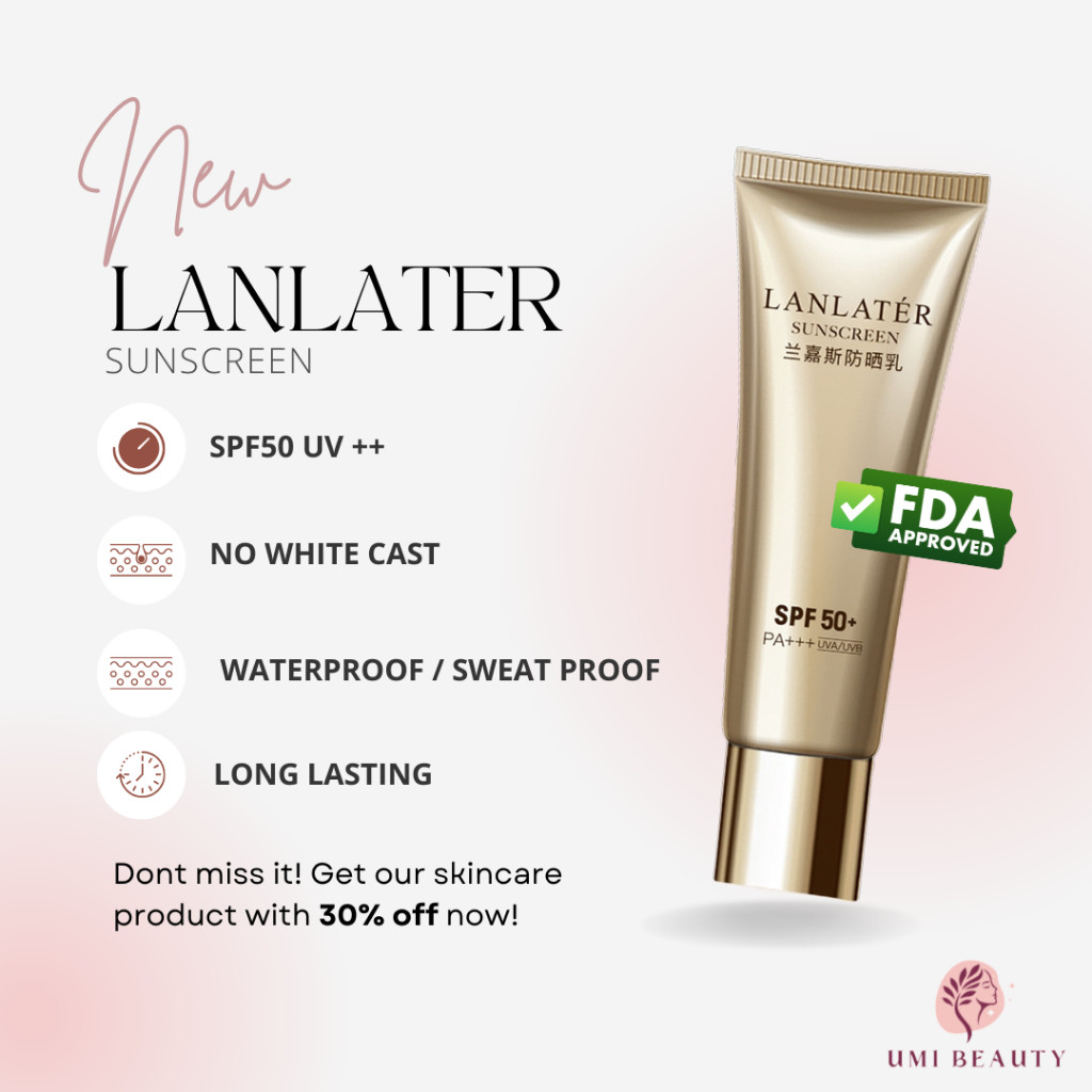 LANLATER SUNSCREEN PLANT-BASED FORMULA SPF50+ PA+++ 40g 植物防晒霜 SPF50+ PA ...