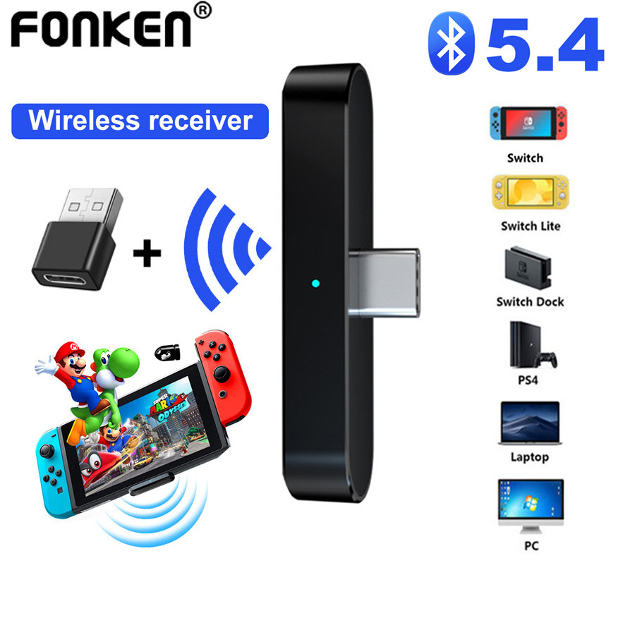 Fonken Transmitter Bluetooth Adapter Switch/PS4/PS3/PC Audio Game USB ...