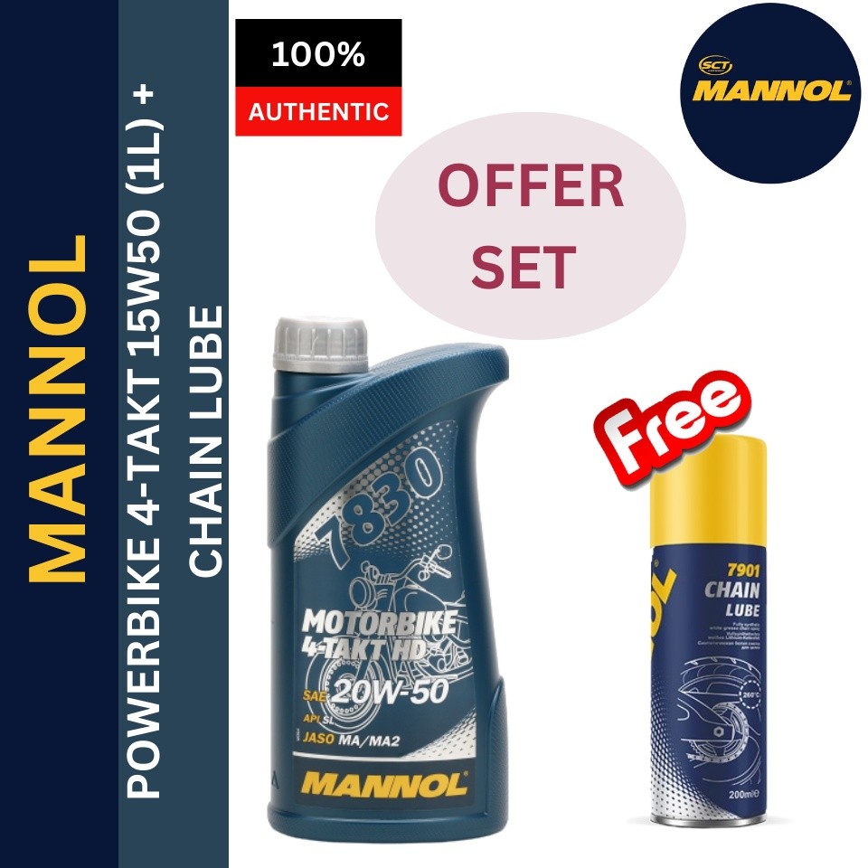 (MADE IN GERMANY)Mannol 7830 Motorbike 4-Tank HD Semi Synthetic SAE ...