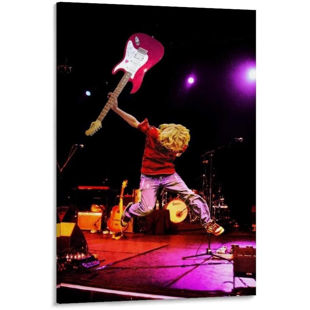 The Lead Singer of Rock Band Nirvana Kurt Cobain Smashing Guitars ...