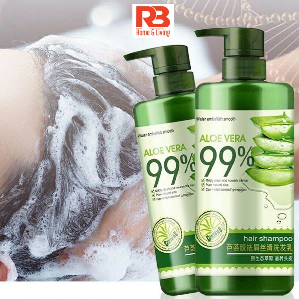 99% Aloe Hair Shampoo Syampoo Rambut Gugur & Moisture Rambut Shampoo ...