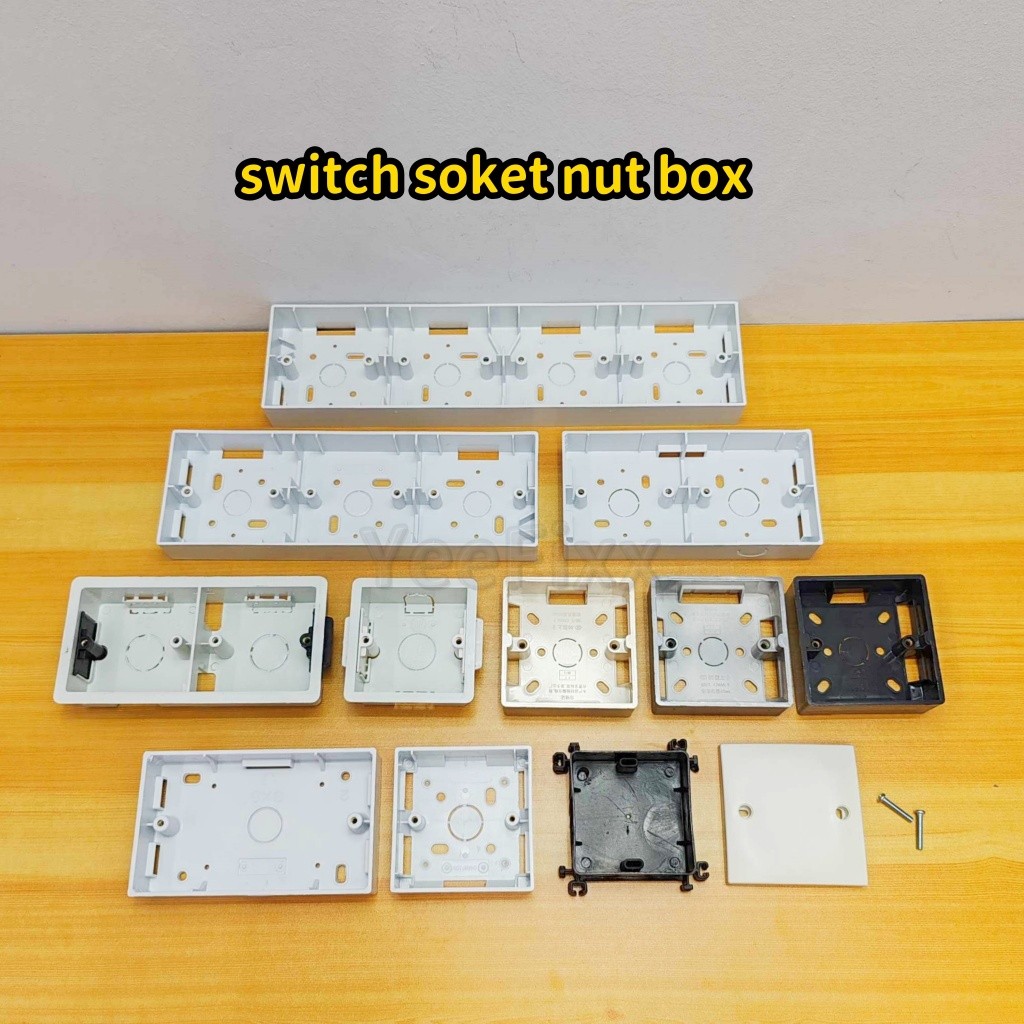 YeeFixx switch socket single box 3x3 / double box 3x6 3x7 3x10 3x12 ...