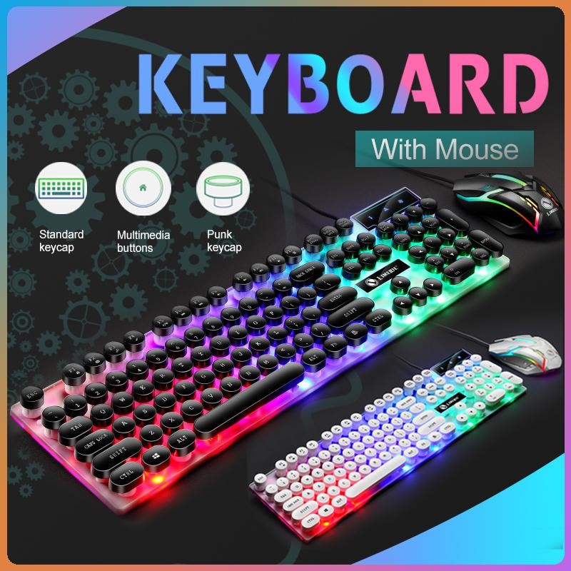 【SG Ready Stock】Gamer Keyboard And Mouse Combo PC Gaming Keyboard RGB ...