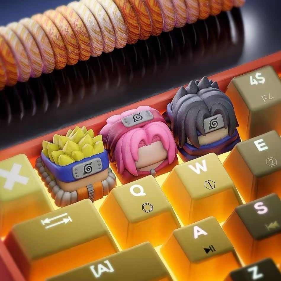 Naruto Keycap Naruto Sakura Uchiha Sasuke Mechanical Keyboard Creative ...