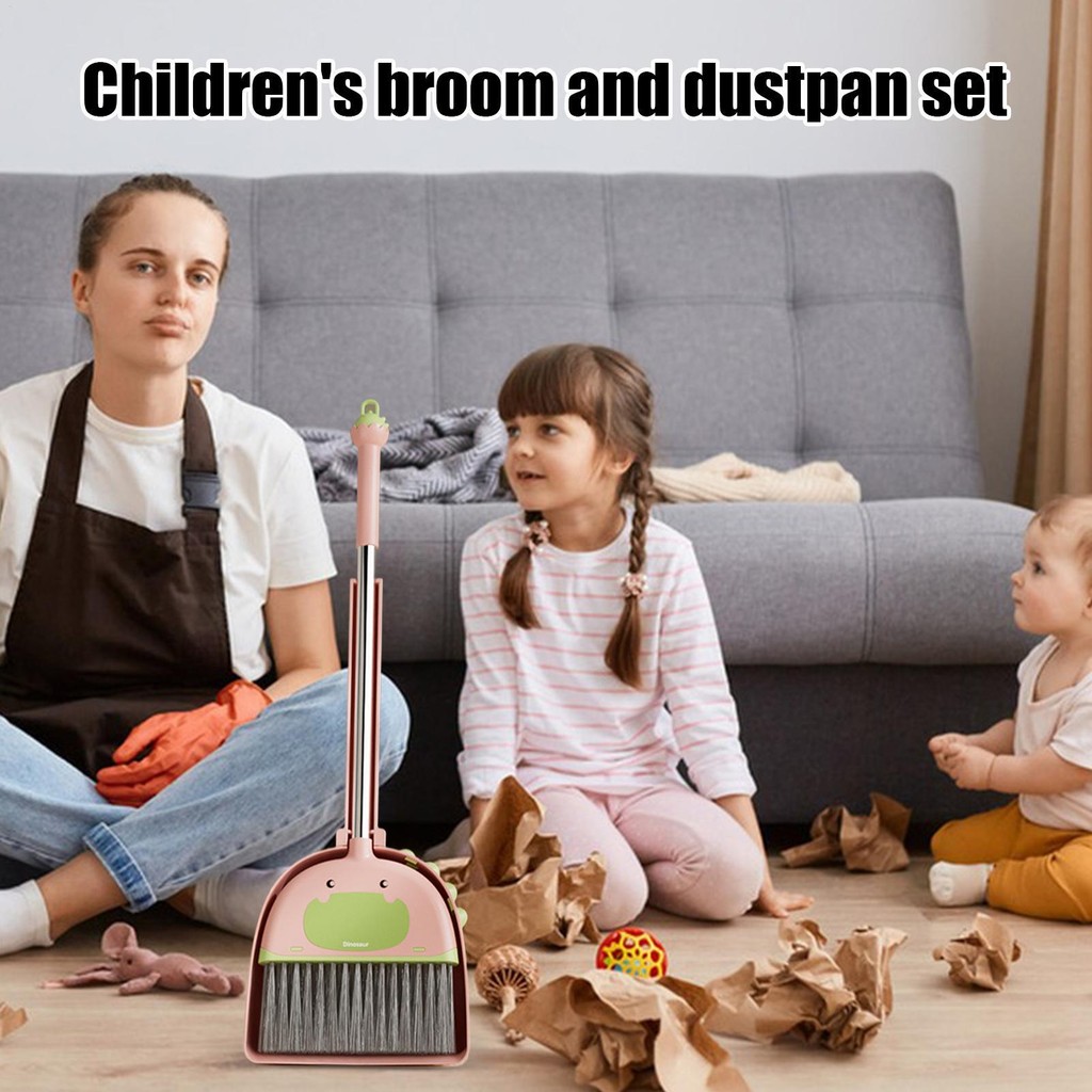 Children's broom and Cleaning Set Broom with Dustpan Combo Set Kids ...