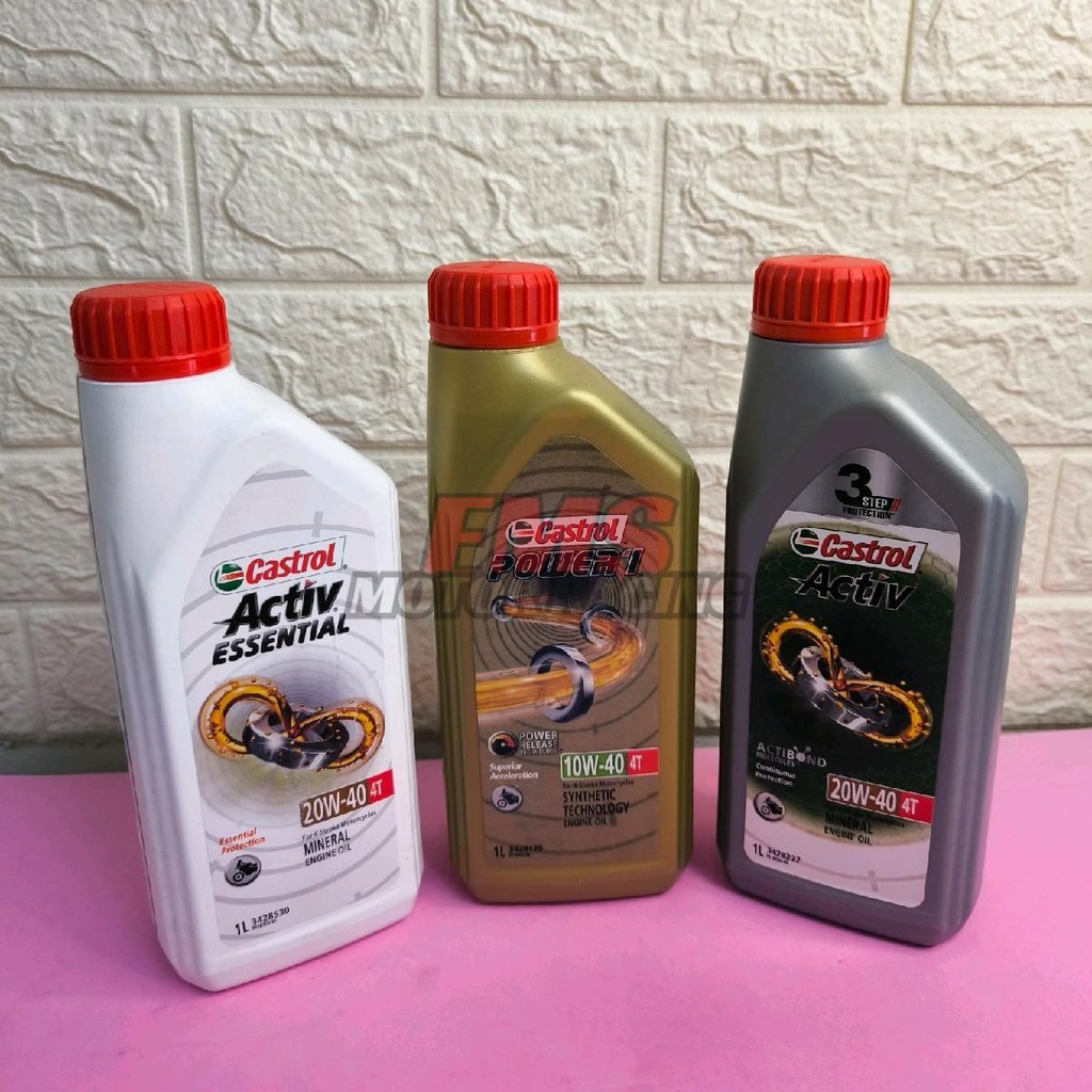 4T CASTROL GO ACTIVE ESSENTIAL SAE40 GO 20W40 ACTIV 20W40 POWER 1 10W40 ...