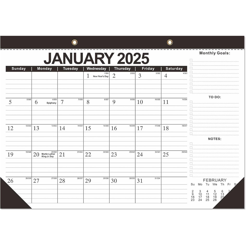 BHR XXL Desk Calendar 2025-2026, 22"x17" Large Wall Calendar From ...