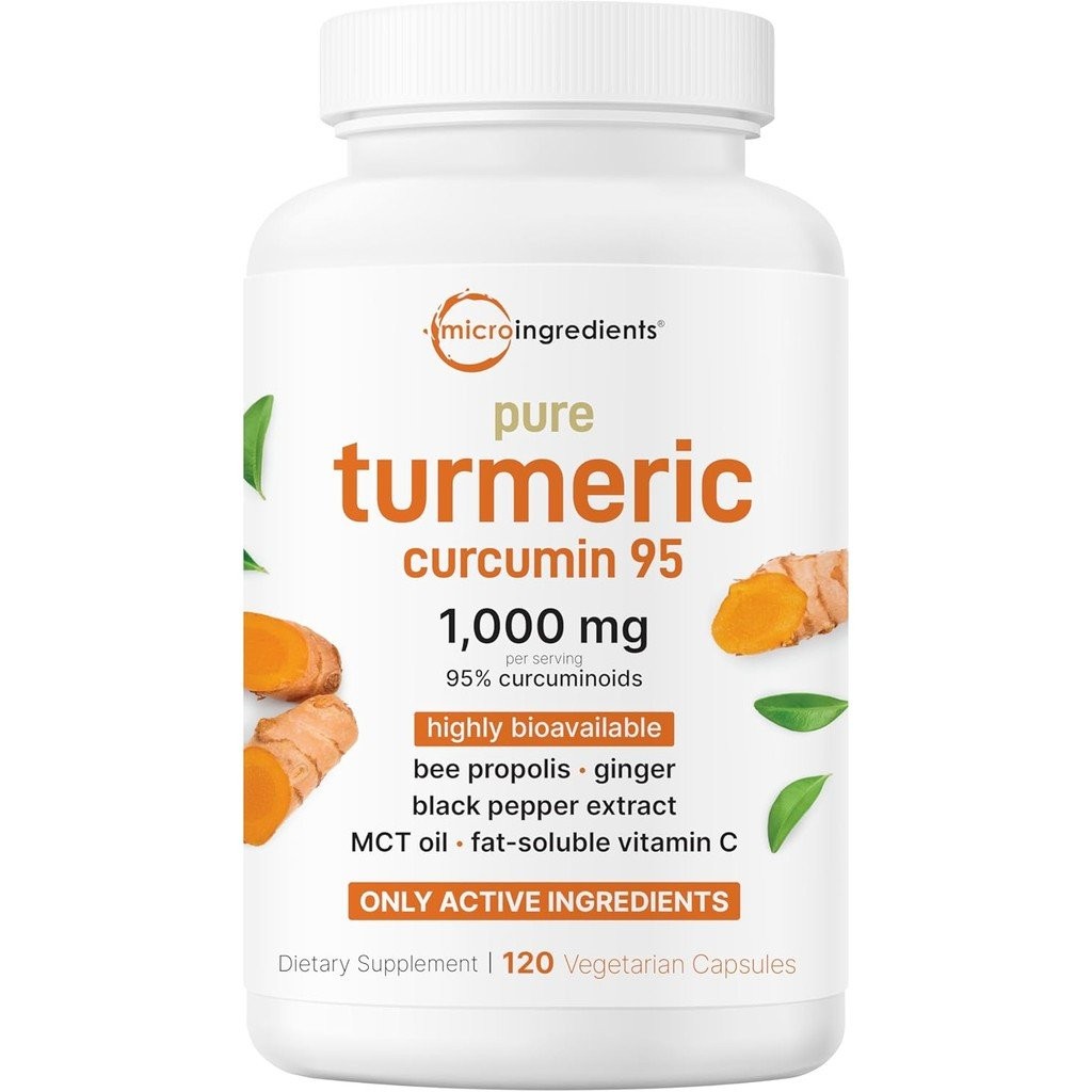 Pure Turmeric Curcumin Supplement 1,000mg | 95% Curcuminoids | 120 ...