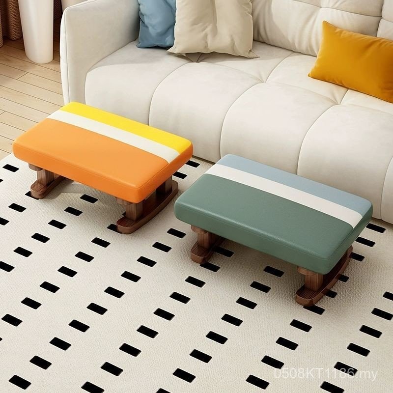 Foot Stool Foot Step Stool Sofa Thickened Low Stool Household Bench ...