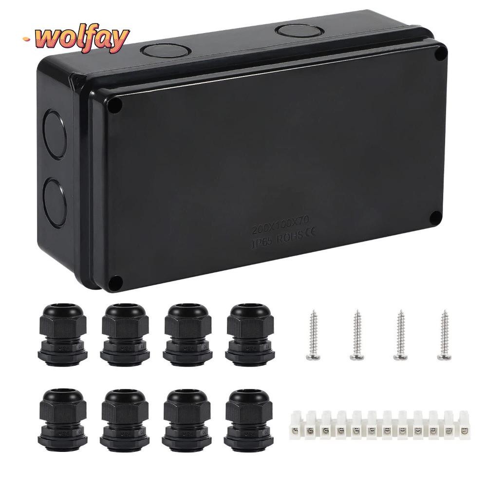 WOLFAY Electrical Connection Box, Large ABS Waterproof Junction Box ...
