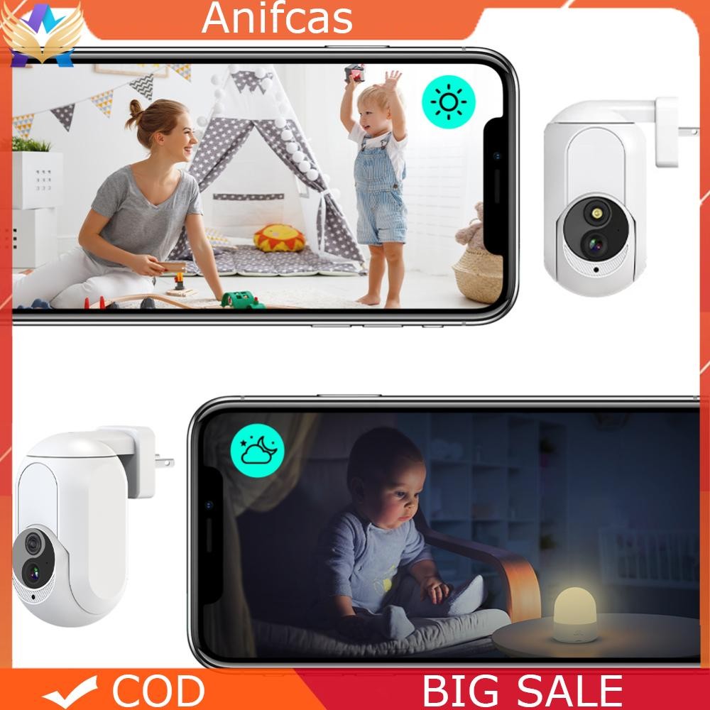 WiFi Wall Plug In Camera 1080P HD PTZ IP Camera Night Vision Security ...