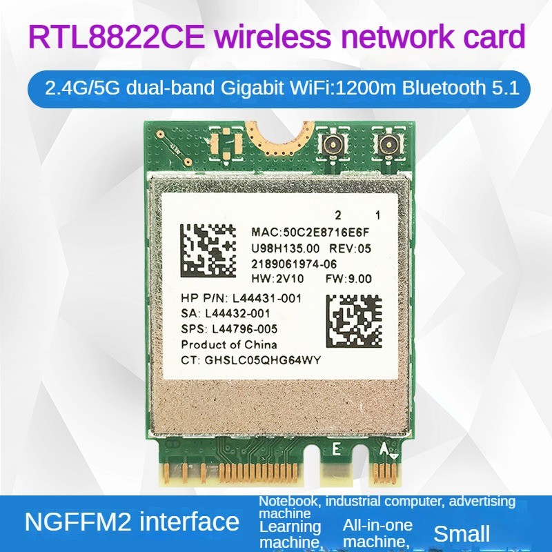 Rtl8822ce 802.11 AC 2.4G/5G Dual Band Gigabit WIFI Built-in Wireless ...