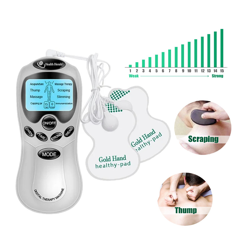 8 Modes Tens Unit EMS Muscle Stimulator Physiotherapy Microcurrent Low ...