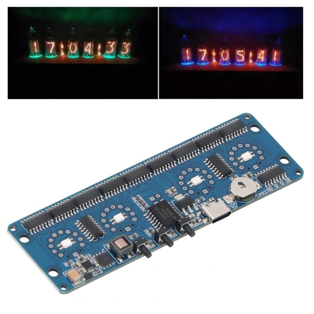 Supergoodsales 4 Bit Nixie Clock Board 5V 2A Multiple Functions Digital ...