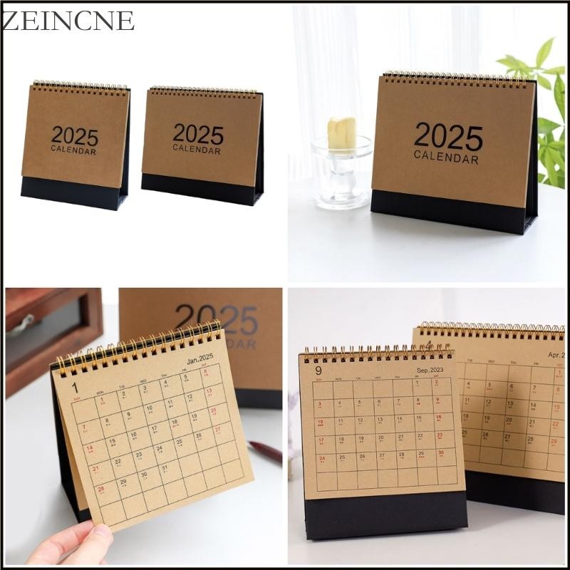 Zein 2025 Desktop Calendar Simple Standing Calendar Annual Planner ...