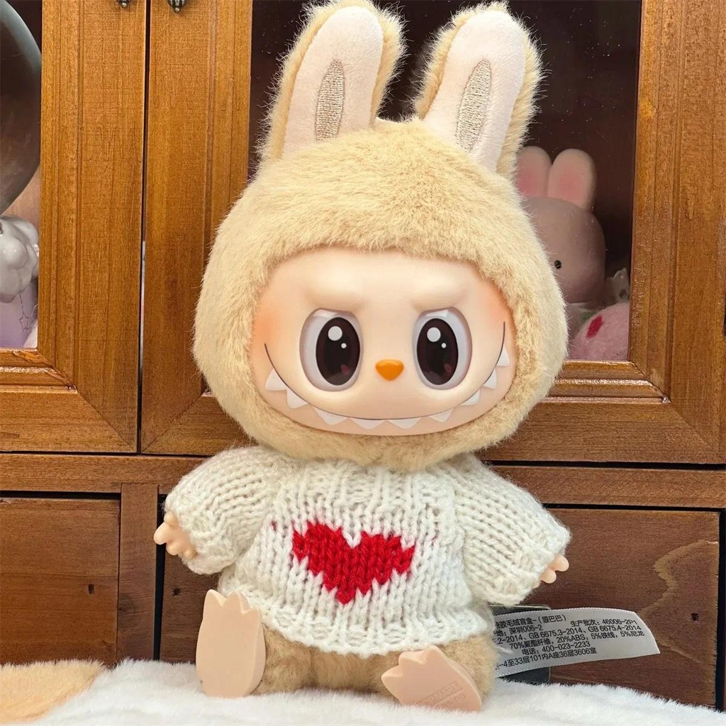 Labubu V2 V1 Winter Strawberry Sweater Outfit Accessories for 17cm ...