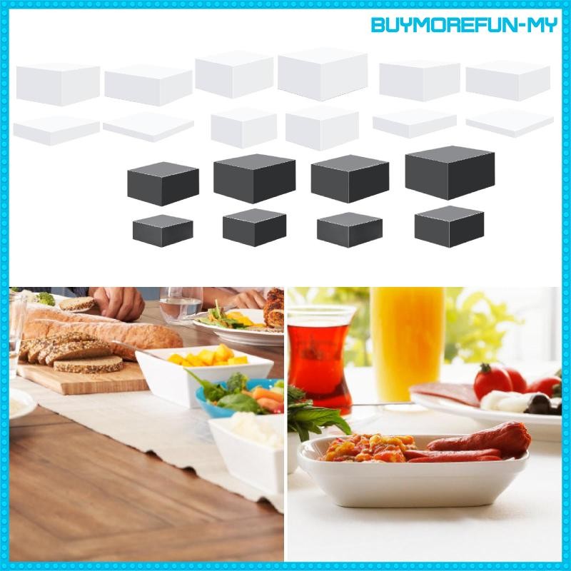 [BuymorefunMY] 4 Pieces Acrylic Cube Display Box Riser, Nesting Riser ...