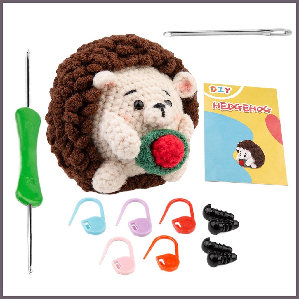 Hedgehogs Crochet Set for Starters Colorful Beginner Crochet Kit for ...