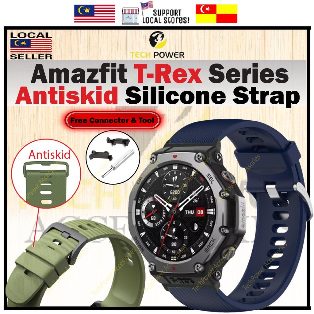 Amazfit T-Rex 3 /Amazfit T-Rex 2 Strap Antiskid Silicone Strap ,Tali ...