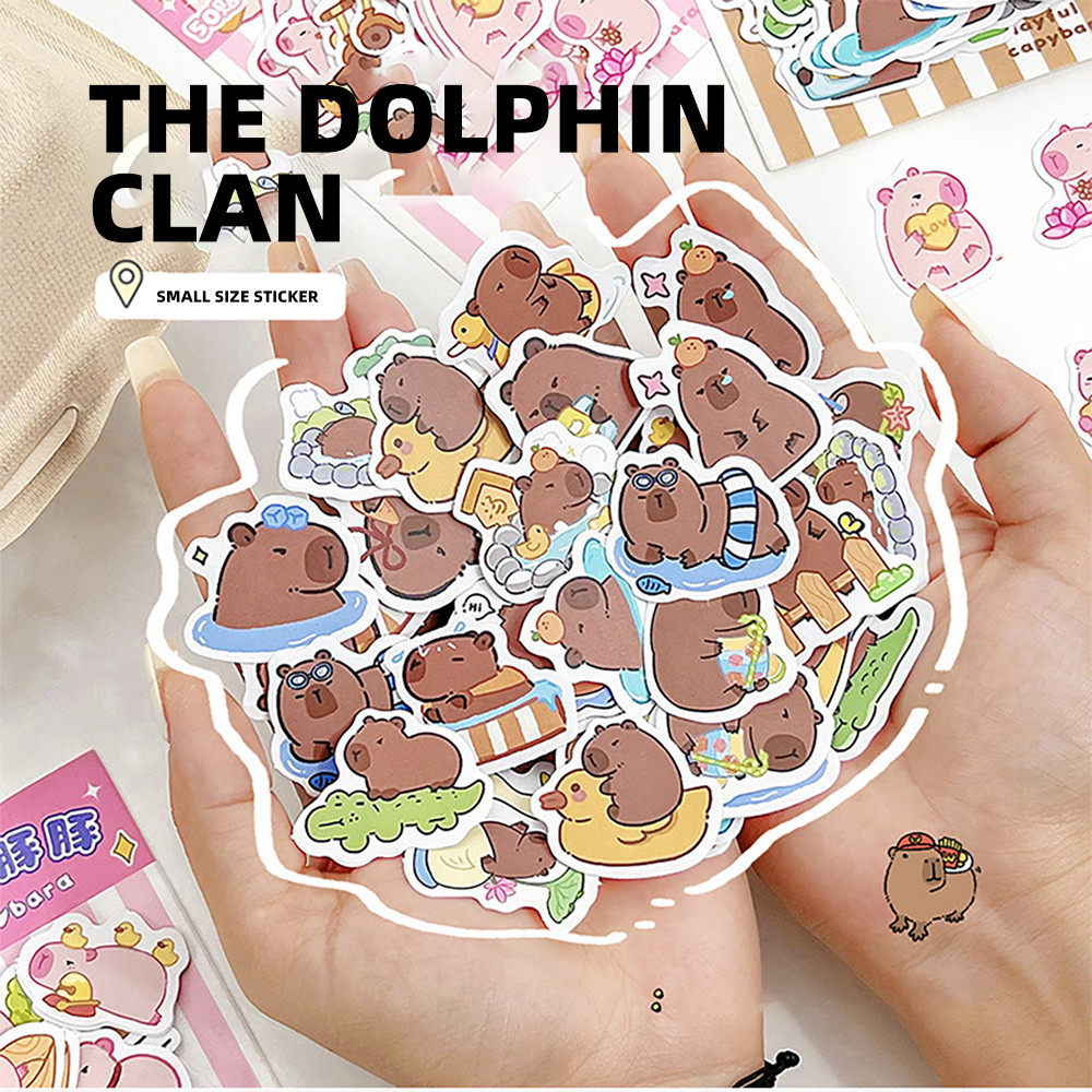 50 Sheets Cartoon Cute Buddha Capybara Sticker Notebook Handbook ...