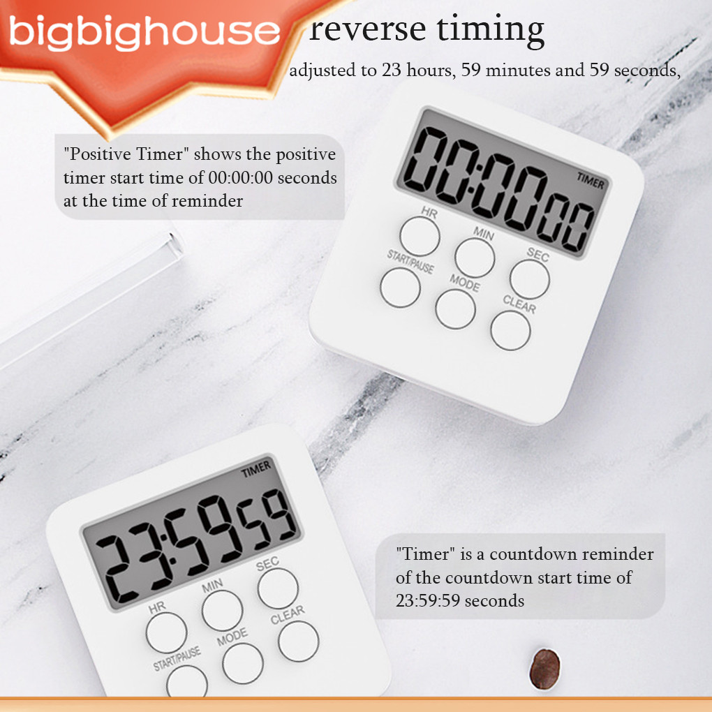 1/2 Timer LED Classroom Students Countdown with Alarm Clock Battery ...